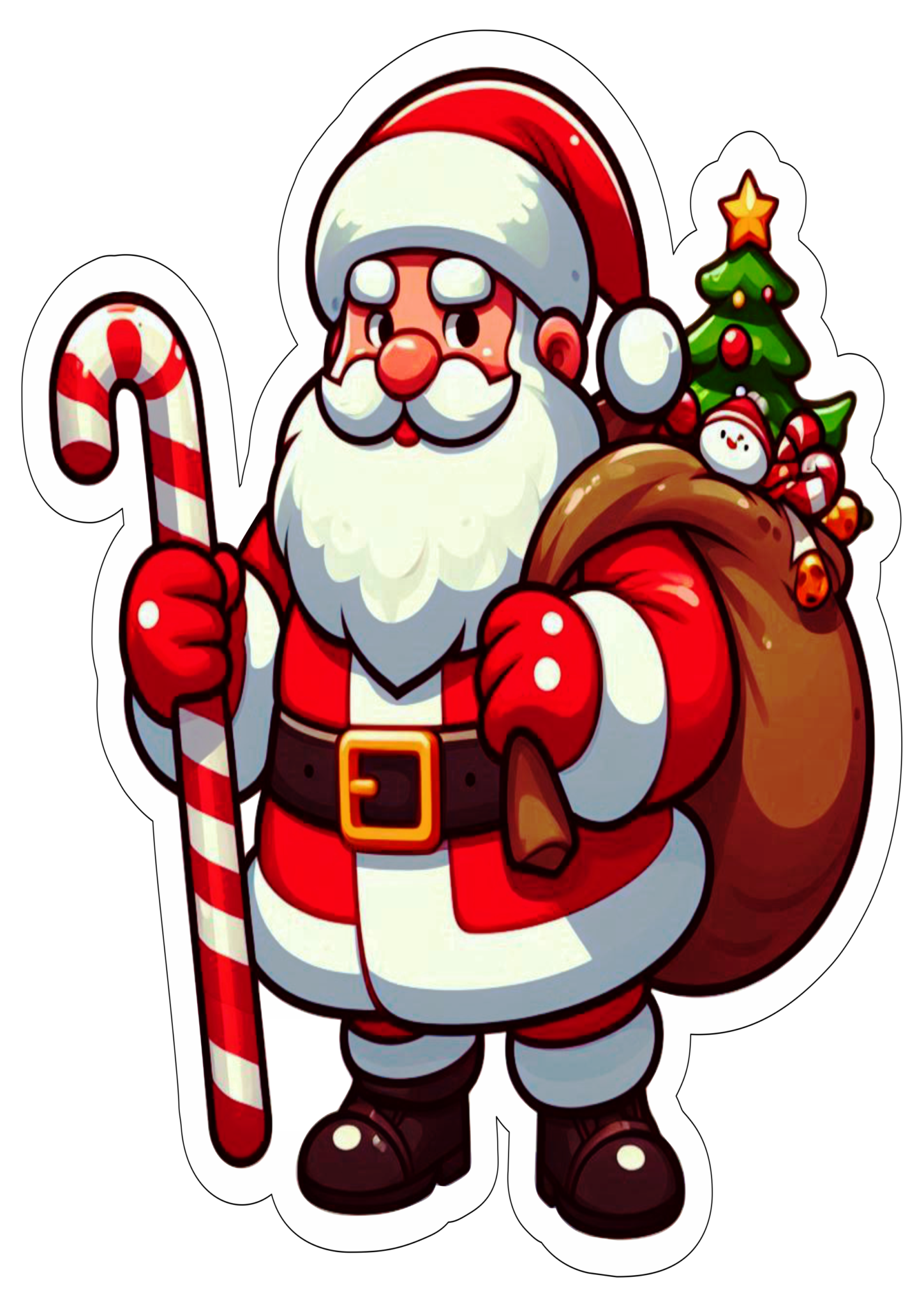 Papai Noel imagens de natal desenho simples infantil saco de presente png
