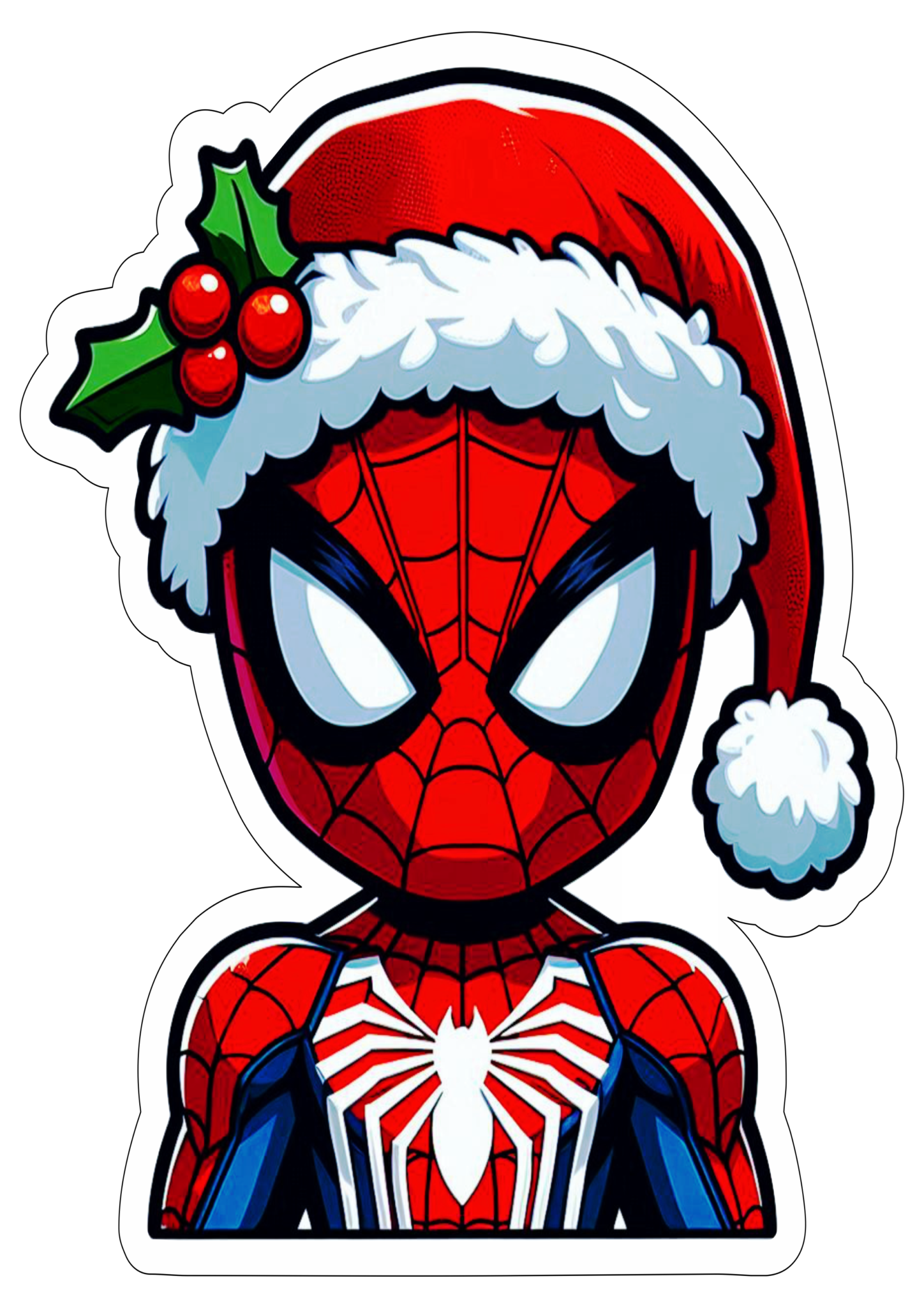 Desenho simples de natal Homem-Aranha spider-man gorro do papai noel ...