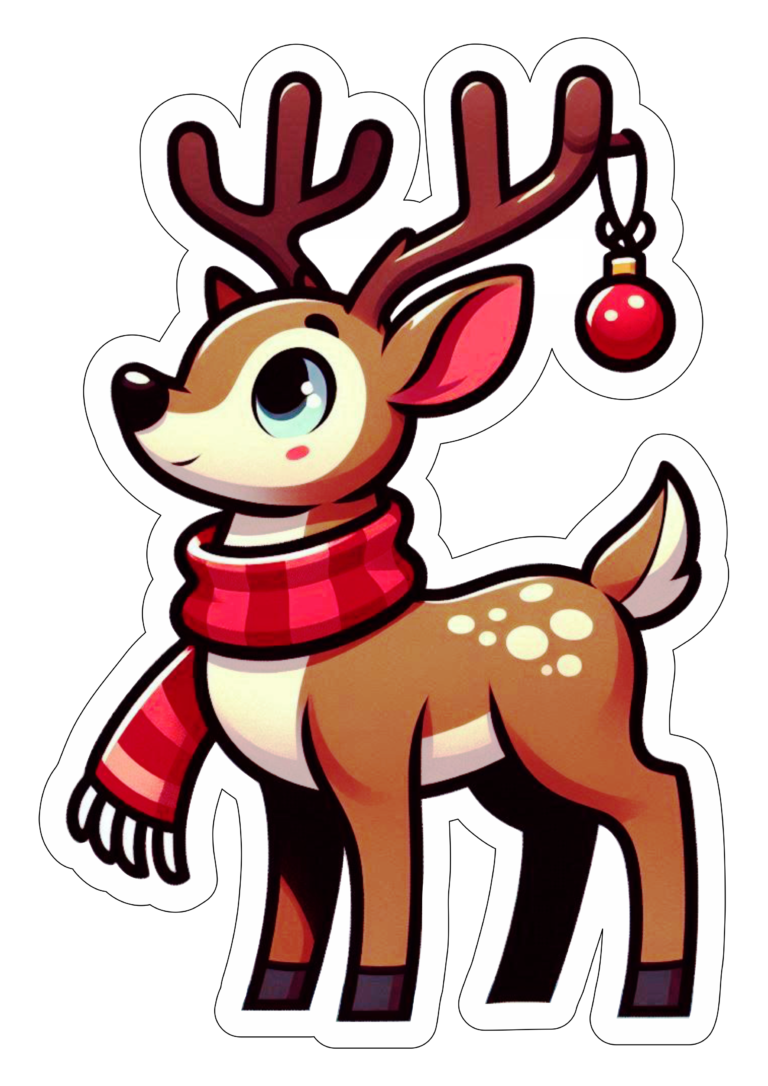 Imagens fofinhas de natal rena desenho simples png